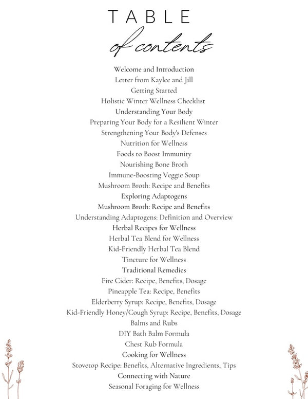 Holistic Winter Wellness Guide (E-Book) – The Honeystead